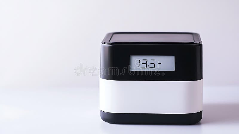 A Black and White Clock with the Time of 12:51 on it Stock Illustration ...
