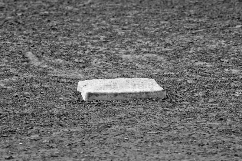 Black and White of Close Up of Baseball Base. Stock Image - Image of ...