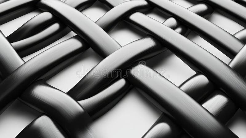 Black and White CloseUp Interwoven Stripes Abstract Texture Black and ...