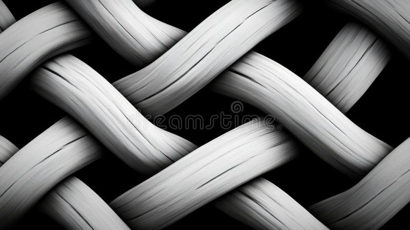 Black and White Close Up Interwoven Texture Abstract Grayscale Image ...