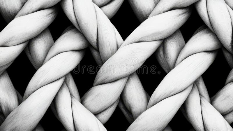 Black and White CloseUp Interwoven Texture Abstract Black and White ...