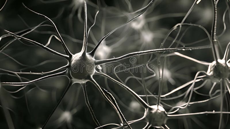 Black and White Close-Up of a Neuron Network Stock Footage - Video of ...