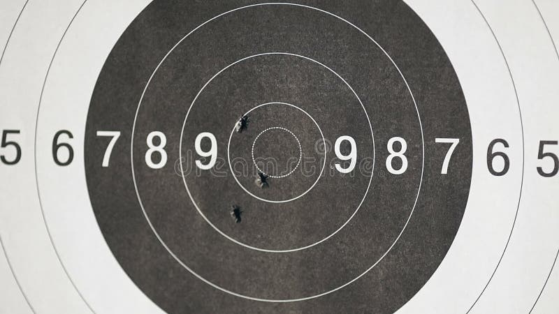 Shooting at a Target through the Front Sight of Rifle. Stock Footage ...