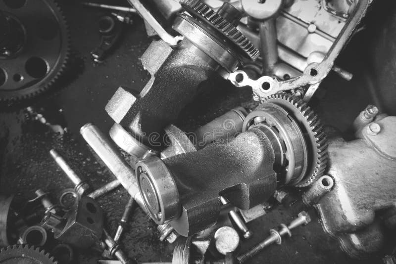 Closeup Old Engine Equipment Stock Photo - Image of steel, repair ...