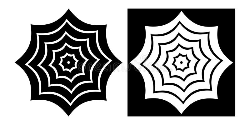 Black and White Cobweb Icons. Design Elements Set Stock Vector ...