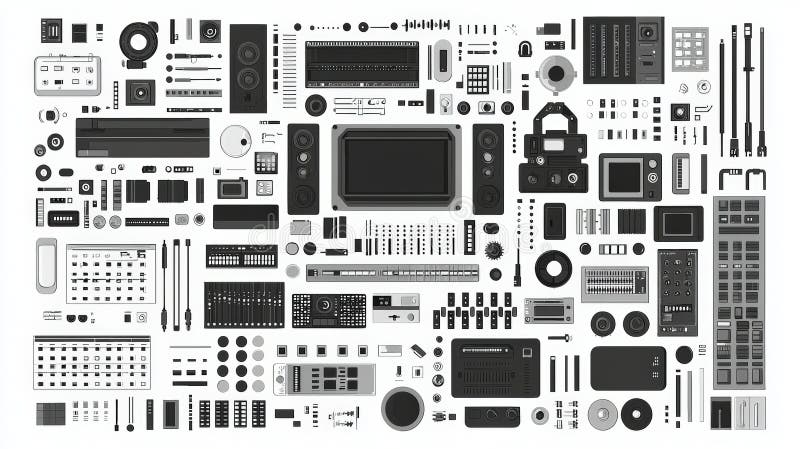 Various Retro Style Electronic Devices Stock Illustrations – 85 Various ...