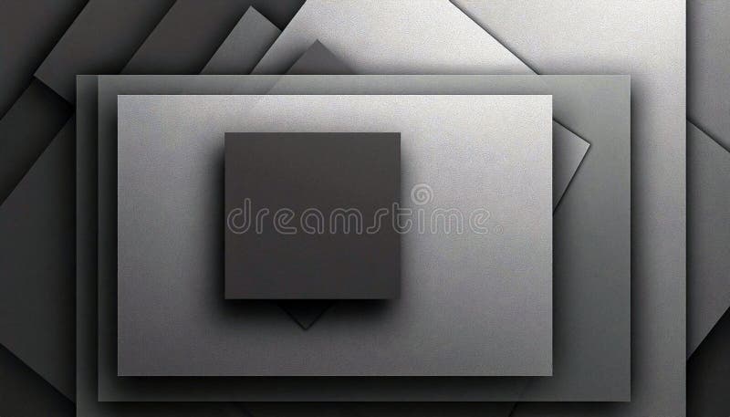 A Black and White Color of a Squares with a Black Frame and Shadows ...