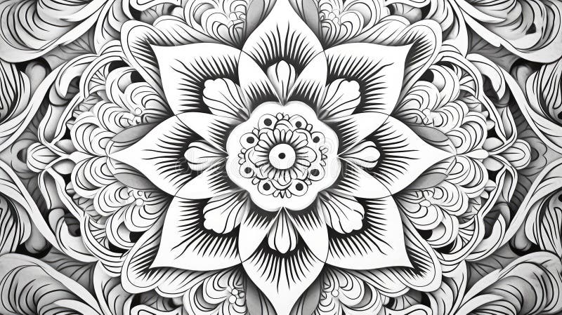 And Black-and-white Coloring Book Stock Illustration - Illustration of ...