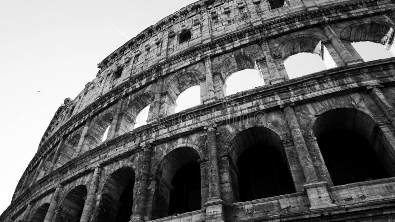 Black and White Colosseum in Rome Stock Image - Image of rome, black ...