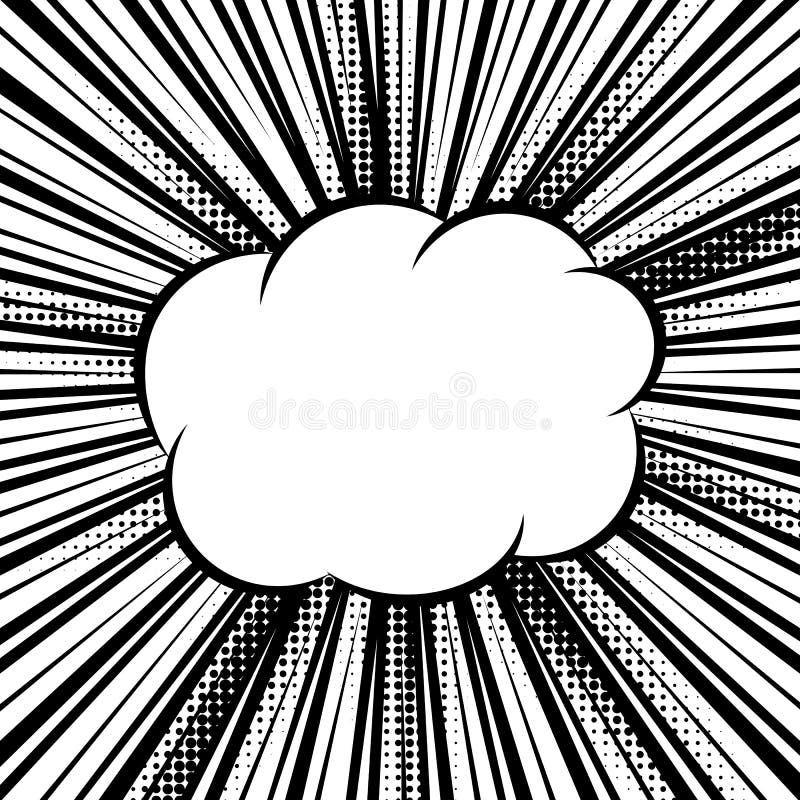 White Comic Bubble with HAPPY BIRTHDAY on Red Background. Comic Sound ...