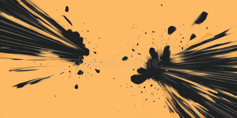 Black and White Comic Style Explosion with Dynamic Motion Effects Stock ...