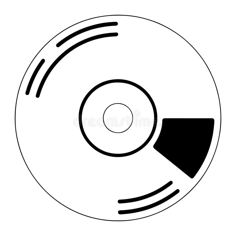 Black and White Compact Disc Digital Media Optical Disc Stock ...