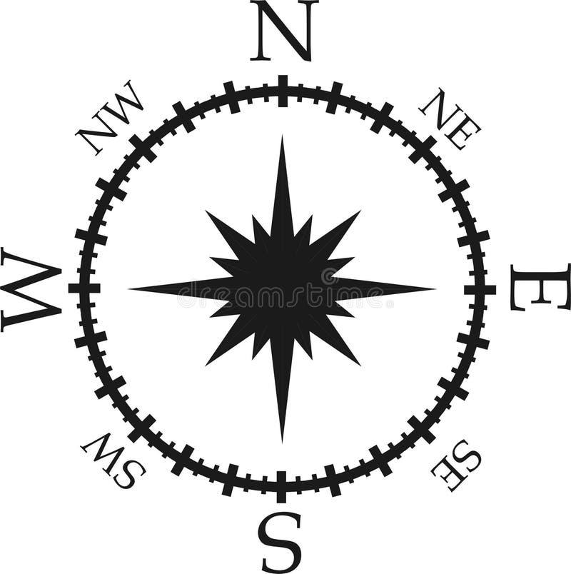 World map with compass stock vector. Illustration of earth - 2336360