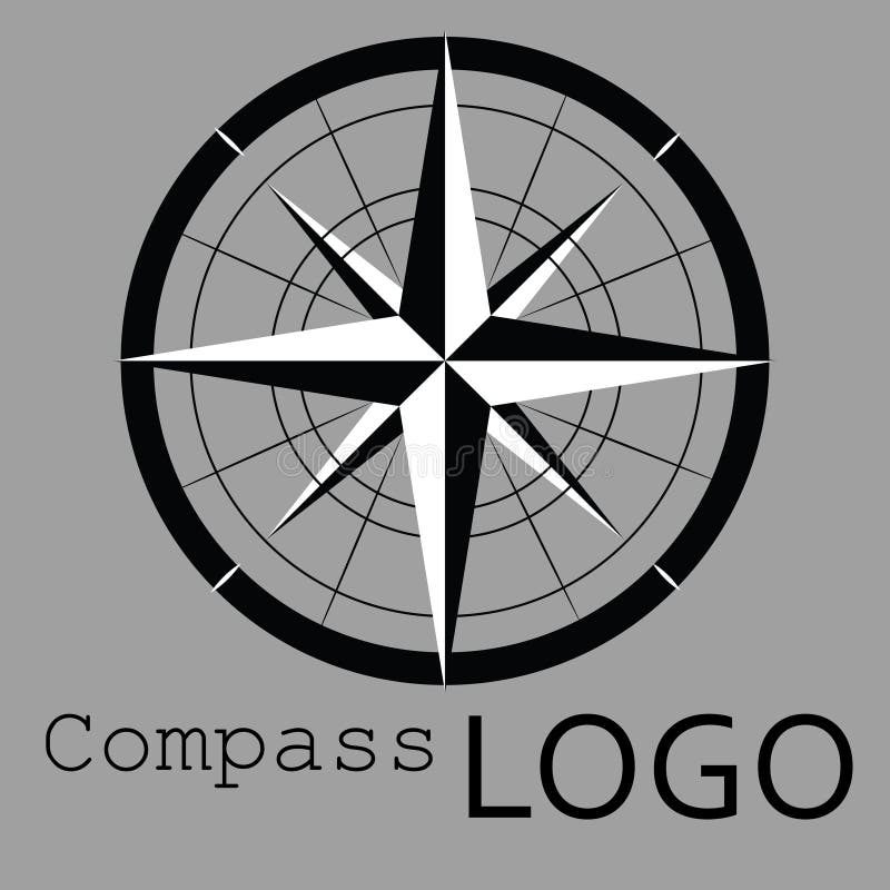 Black and White Compass Logo. Vector Icon. Rose of Wind Stock Vector ...