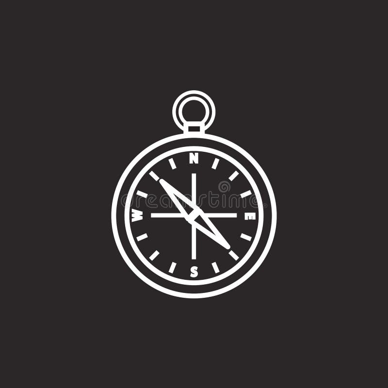 Black and White Compass Sign Stock Vector - Illustration of oneself ...
