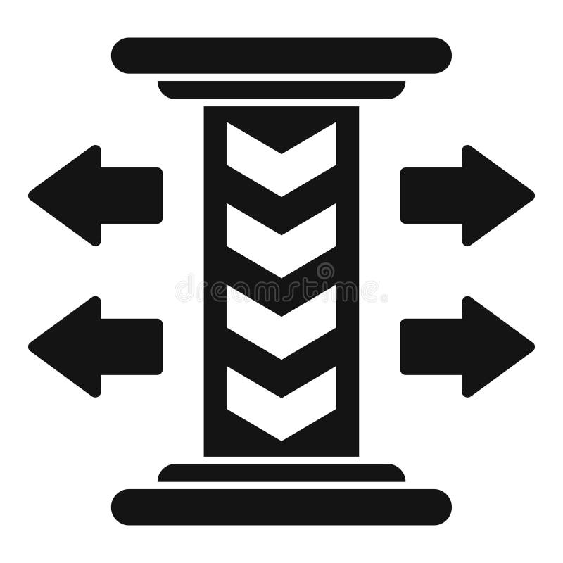 Black and White Compression Icon with Arrows Stock Vector ...