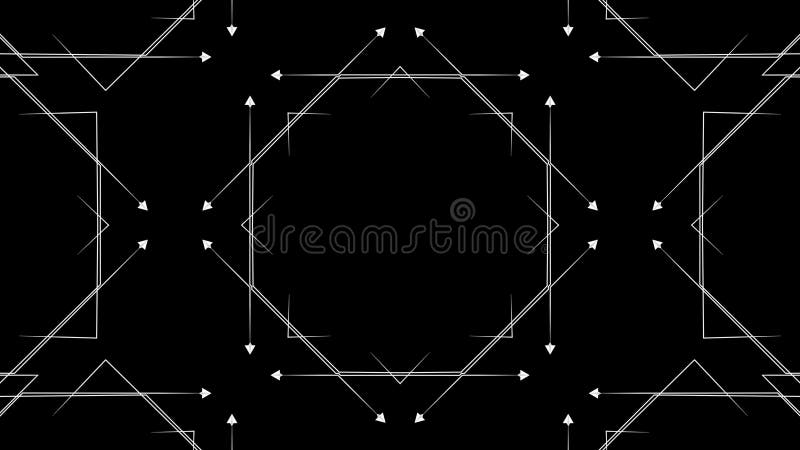 Black and White Computer Animation of the Movement of Arrows in ...