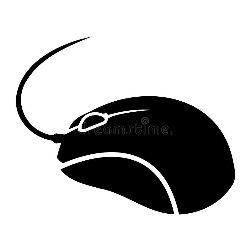 Black and White Computer Mouse Icon Design Stock Vector - Illustration ...