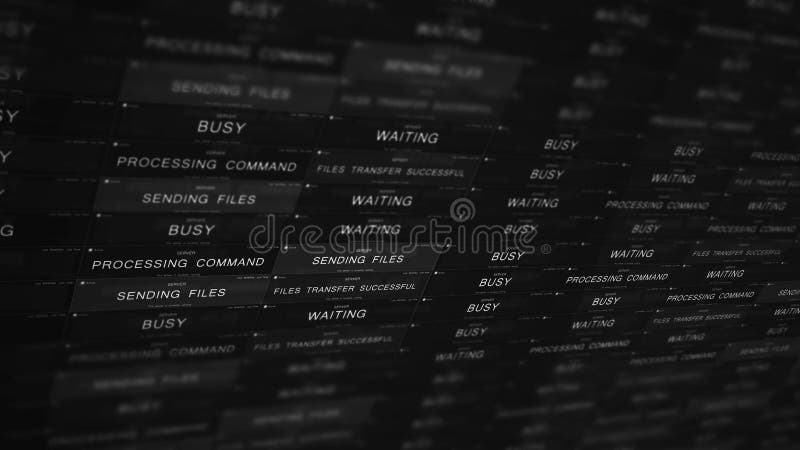Black and White Computerized Network File Management System - Stock ...