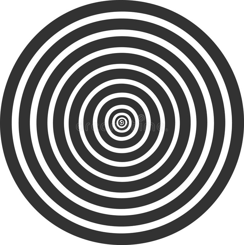 Black and White Concentric Circles Creating an Optical Illusion Pattern ...