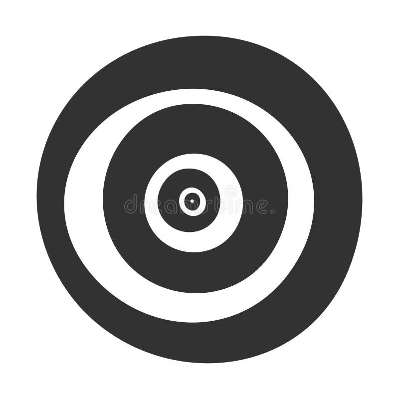 Black and White Concentric Circles Forming a Target Symbol Design ...