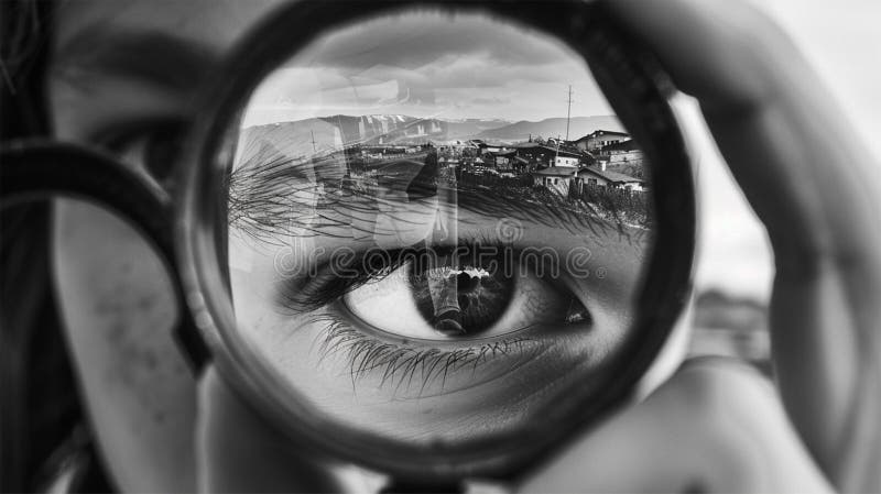 Reflective Vision stock illustration. Illustration of landscape - 324542890