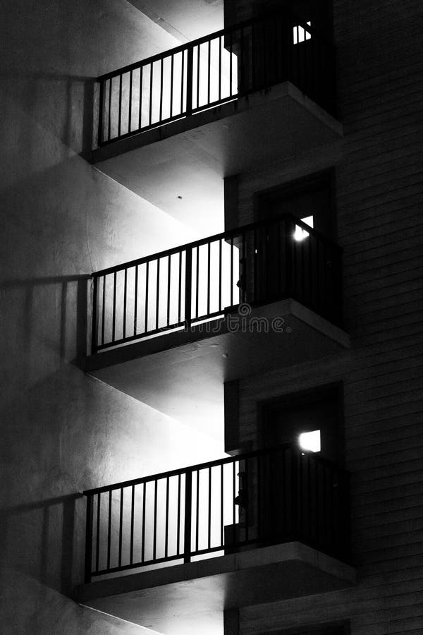 High Contrast Black and White with Bright White Lights Shining Stock ...
