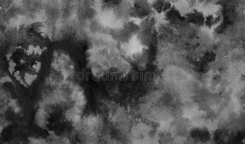 Black White Contrast Watercolor Abstract Background with Paper Texture ...