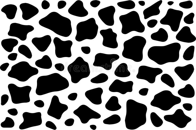Black and White Cow Print Pattern. Vector Illustration Design Stock ...