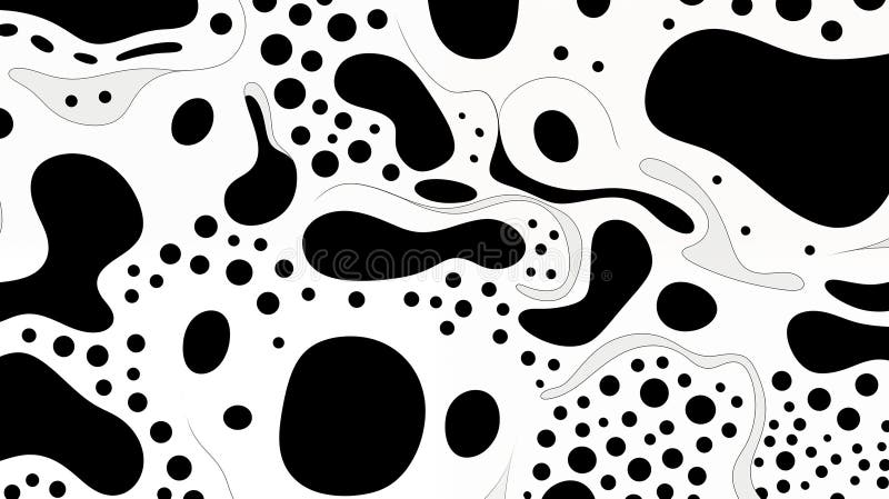 Black and White Cow Print Seamless Pattern Stock Illustration ...