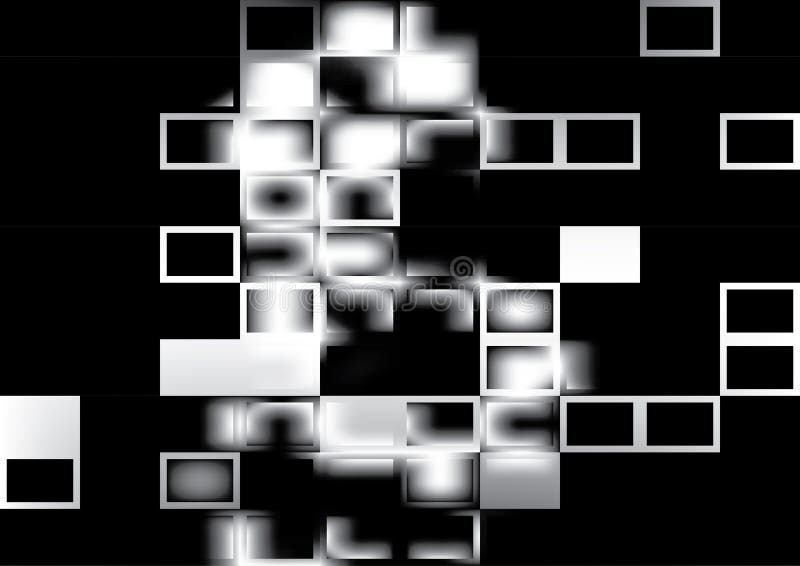 Black and White Cube Background Graphic Stock Vector - Illustration of ...