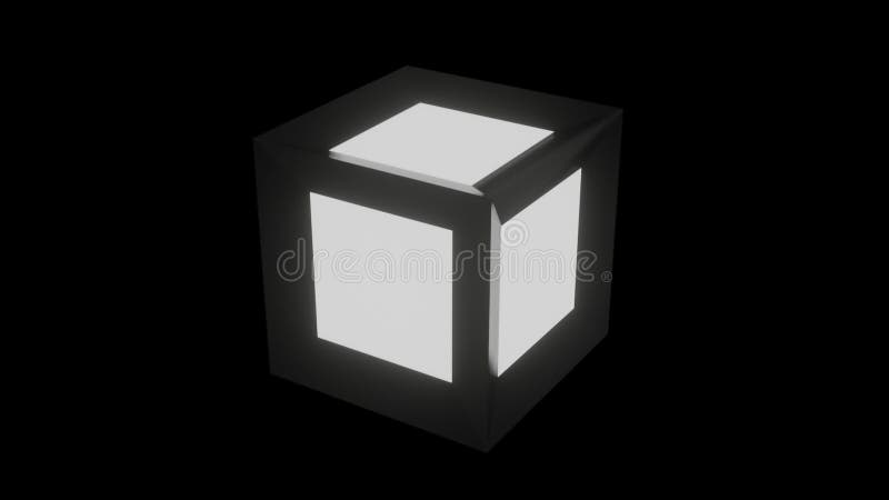 Black white cube stock illustration. Illustration of business - 277526200