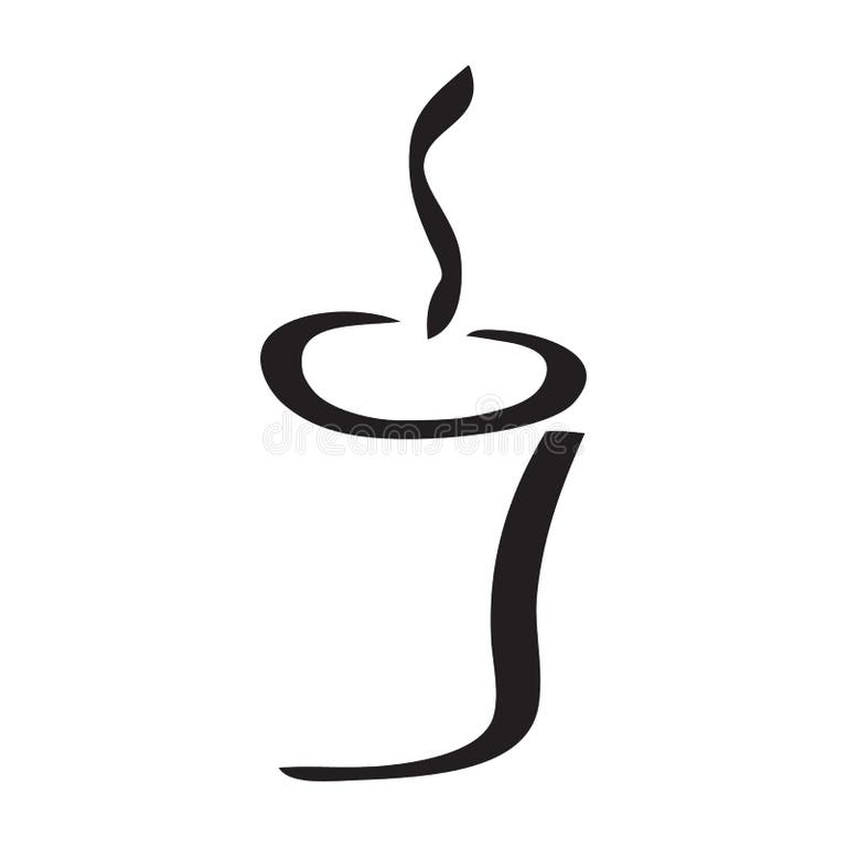 Black Coffee Mug Vector on White Background. Stock Vector ...