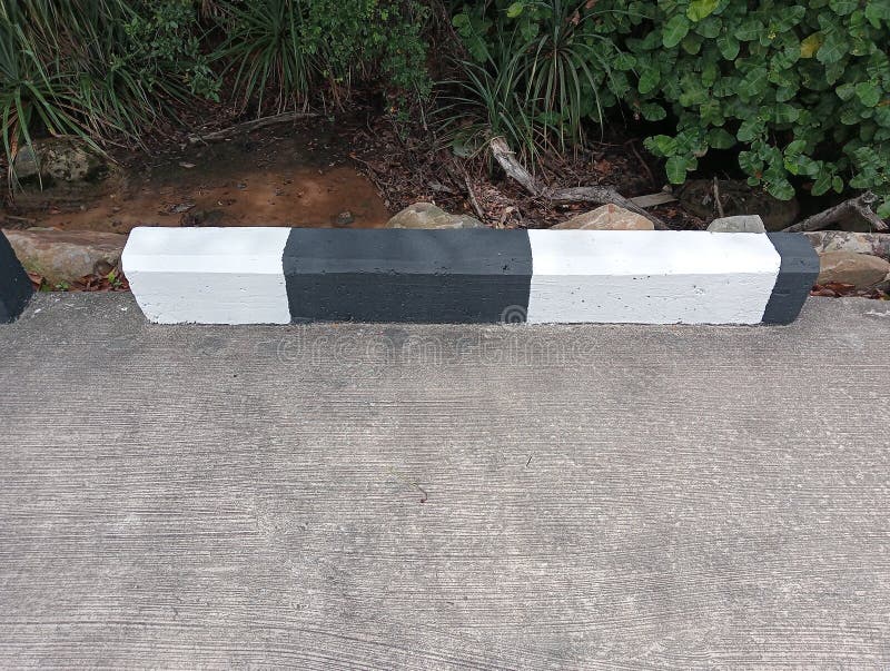 Black and White Curb Stone Installation Stock Image - Image of ...