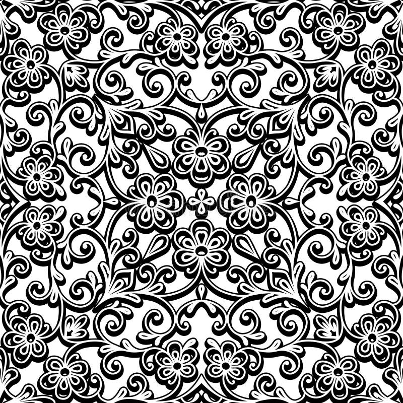 Vintage floral pattern stock vector. Illustration of abstract - 33047349