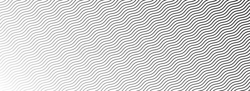 Black and White Curved Stripe Texture Wallpaper. Wavy Line Gradient ...