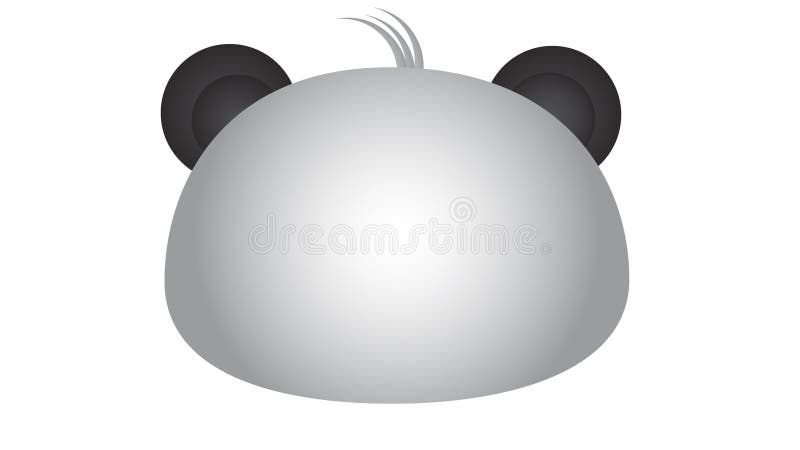 Black and White Cute Panda Abstract Illustration. Black and White Cute ...