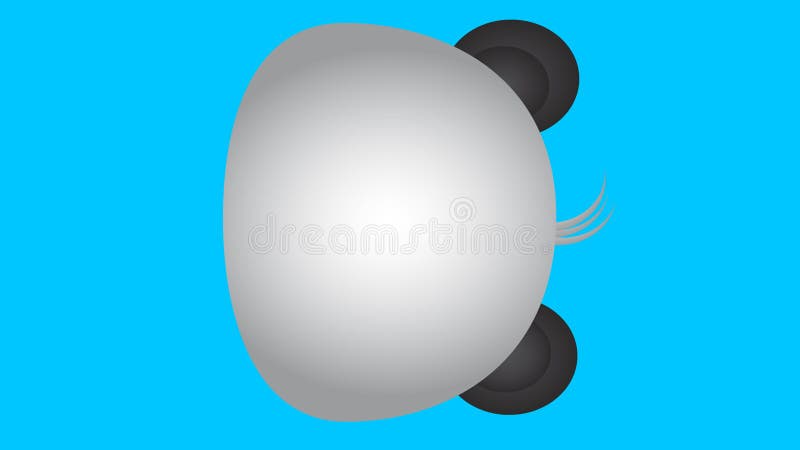 Black and White Cute Panda Abstract Illustration. Black and White Cute ...