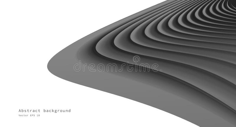 Black and White 3d Abstract Illustration of Black Steps Blend into ...