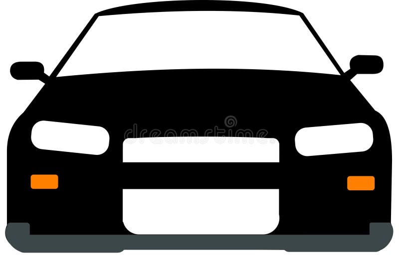 Black and White 2d car stock illustration. Illustration of vehicle ...