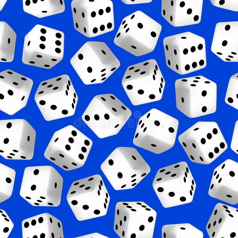 Black and White 3D Dice Seamless Pattern Stock Vector - Illustration of ...