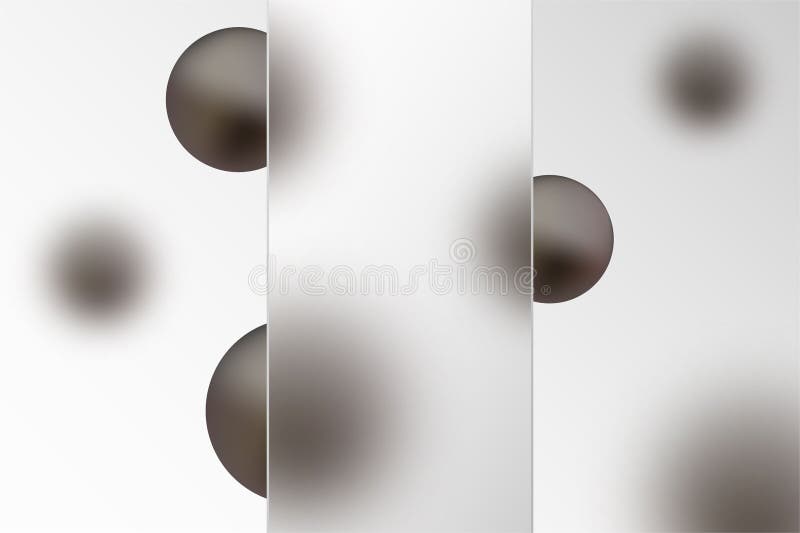 Black and White 3D Spheres with Blurred Glass Effect. Eps 10 Stock ...