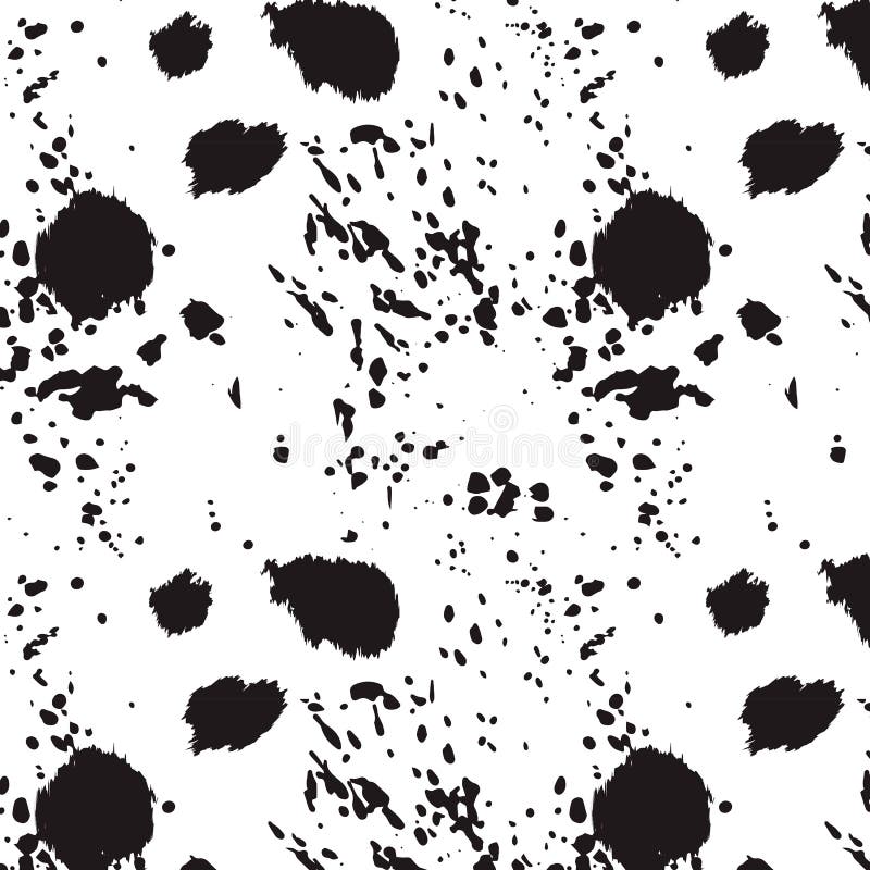 Black and White Dalmatian Seamless Pattern. Stock Vector - Illustration ...