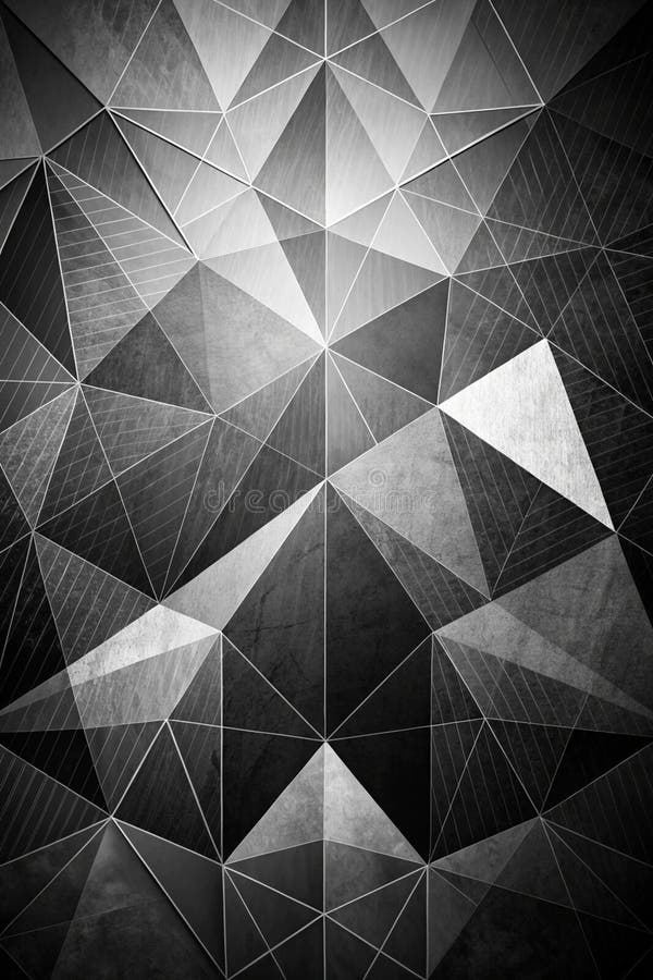 Black White Dark Gray Abstract Background, Geometric Pattern Shape ...
