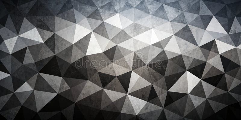 Black White Dark Gray Abstract Background, Geometric Pattern Shape, Line Triangle Polygon Angle ...