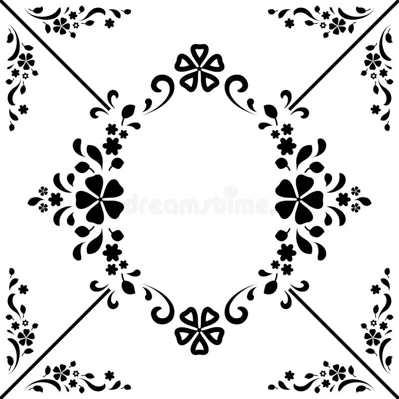 Black and White Decorative Frame Stock Vector - Illustration of frame ...