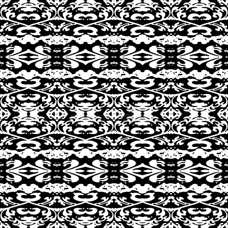 Black and White Ornate Seamless Pattern Stock Illustration ...