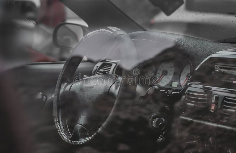 Black and White Desaturated Photo of an Interior of an Older Modified ...