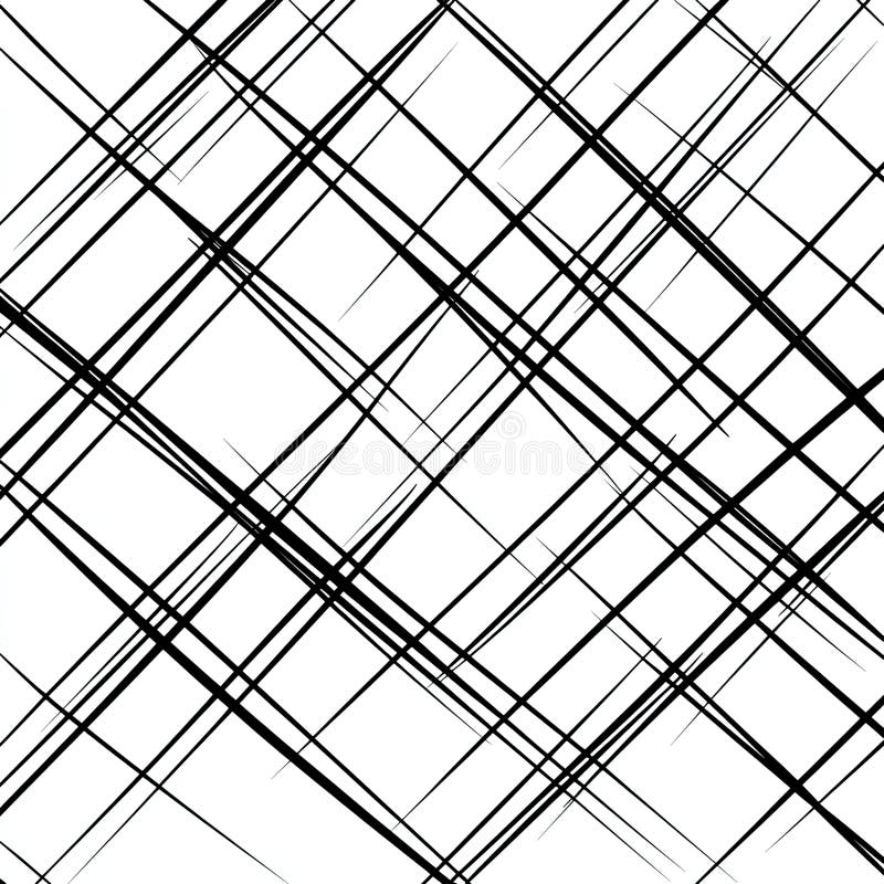 Black and White Diagonal Lines Creating an Abstract Pattern on a Blank ...