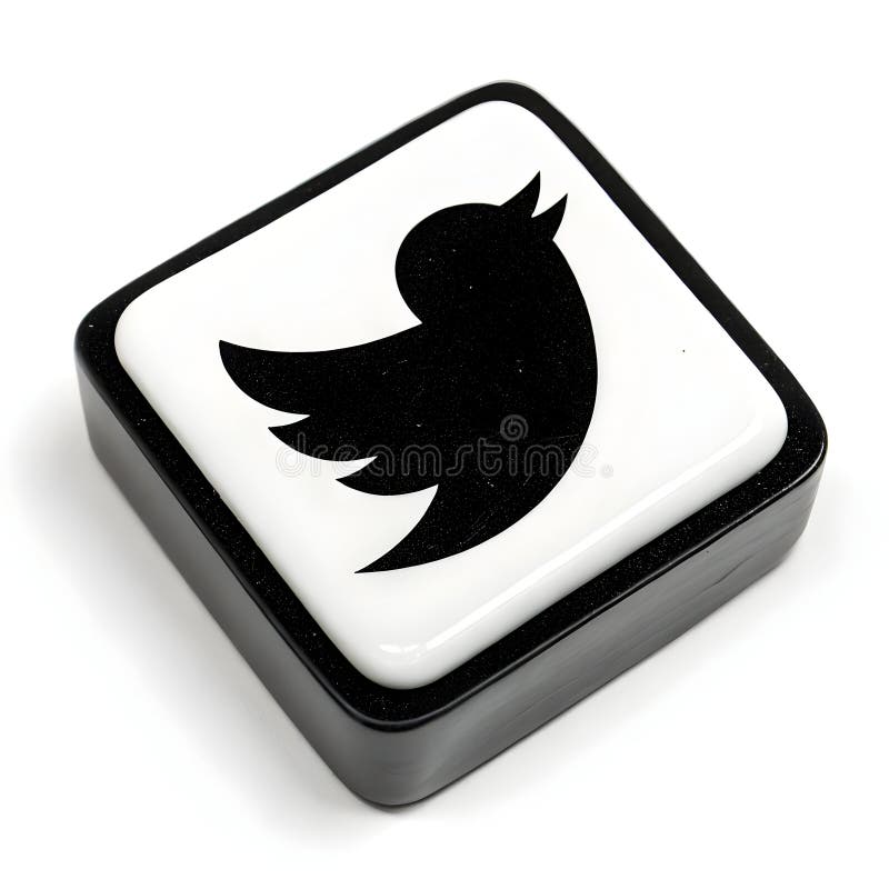 Black and White Diagonal Square Twitter Logo Stock Illustration ...